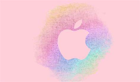 Download 2440x1440 Cute Pink Apple Logo Background