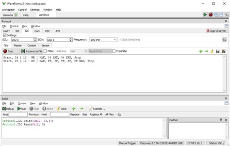 I2c Master And Monitor Protocol And Logic1 Analog Discovery 2 Test