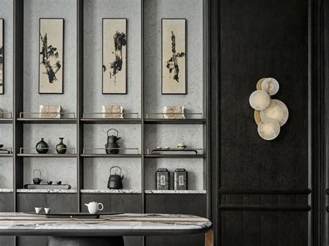 龙湖 × Wjid 成都云河颂 · 滨江 建e网设计案例 In 2024 Tea Room Wall Lamp Room