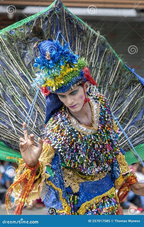 A Peacock Dancer Performs During The Day Perahera Editorial Image
