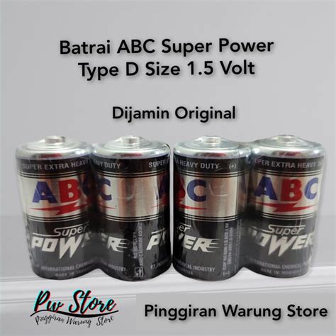 Jual Batrei Baterai Abc Super Power Type D Isi Ukuran Besar Jumbo Bisa Untuk Pompa Galon