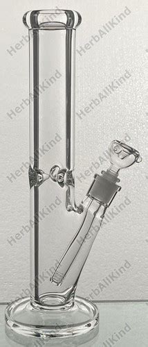 14 Thick Heavy Clear Glass Straight Tube Bong 9mm Borosilicate