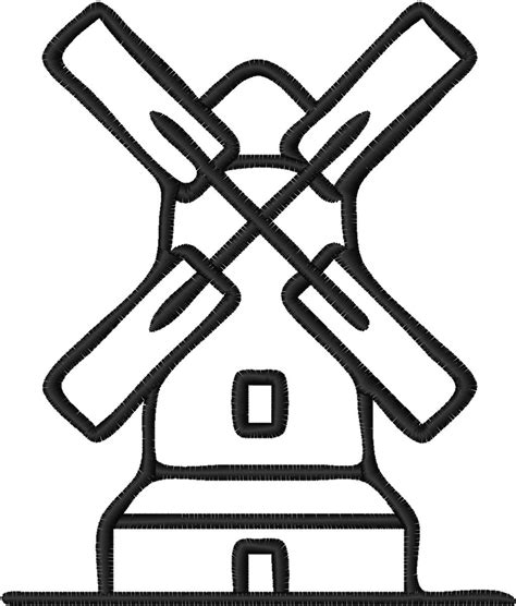 Mill Embroidery Design 7 Sizes Machine Embroidery Design Mill Shapes Design Instant