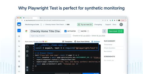 synthetic monitoring with checkly and playwright test r