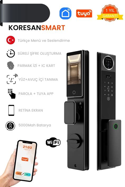 Ak2 Tuya Akıllı Kapı Kilidi Tuya Akıllı Ev Sistemi Ürünleri