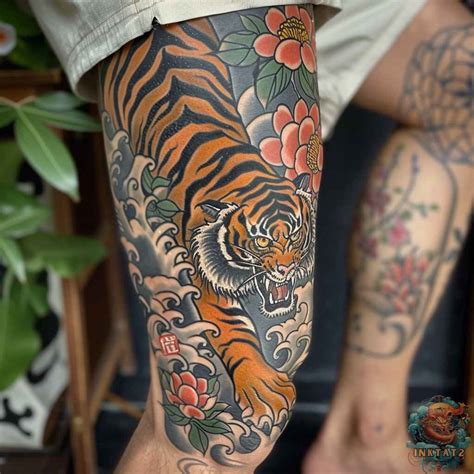Japanese Tiger Forearm Tattoo
