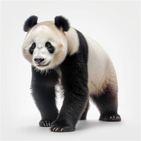 Premium Ai Image A Panda Bear Is Standing In Front Of A White Background