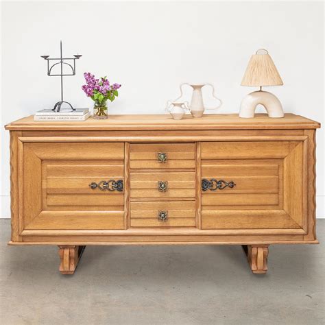 1940s French Scalloped Oak Sideboard For Sale At 1stdibs