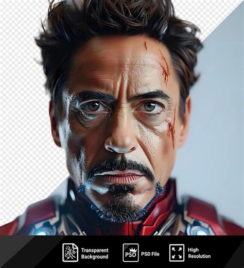 Premium Psd Tony Stark A Genius Inventor Bravely Saves The World With New Technology
