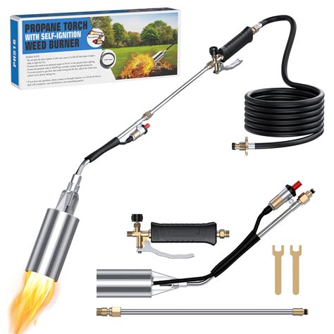 Sevenmeet Propane Torch Weed Burner 1 800 000 Btu Blow Torch For Weeds With 11 5ft Hose Self