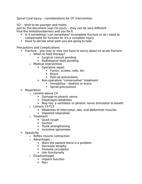 Spinal Cord Precautions At Karen Acuff Blog