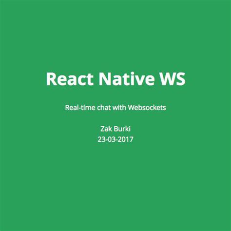 React Native Websockets