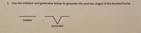 Solved 1 Use The Initiator And Generator Below To Generate
