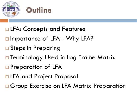 Logical Framework/log frame (LF) and Logical framework Approach (LFA) - ppt download