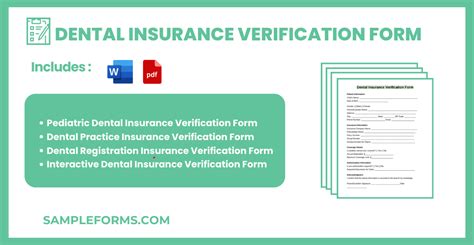 Free 10 Dental Insurance Verification Form Samples Pdf Ms Word