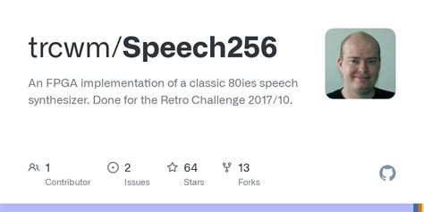 speech256 fpga implementation of a classic 80ies speech synthesizer