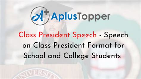 Class President Speech Speech On Class President Format For School