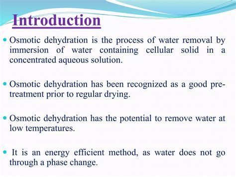 Osmotic Dehydration Of Fruits Pptx