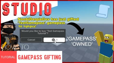 How to make a GAMEPASS GIFTING SYSTEM | ROBLOX STUDIO - YouTube