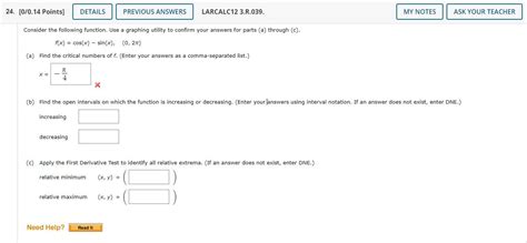 Solved Consider The Following Function Use A Graphing Chegg