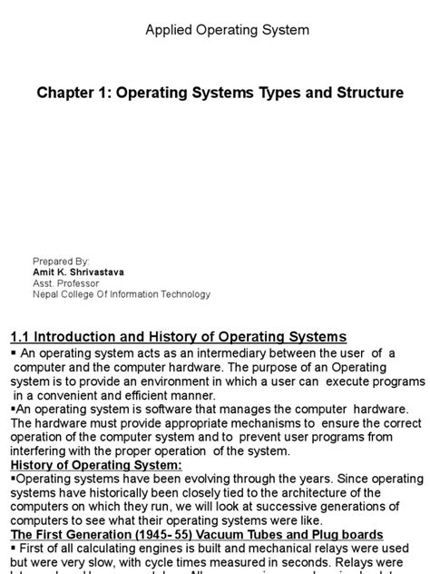Chp 1 Operating Systems Types And Structure Pdf Pdf Operating
