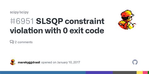 Slsqp Constraint Violation With 0 Exit Code · Issue 6951 · Scipyscipy