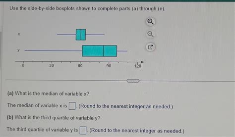 solved use the side by side boxplots shown to complete parts