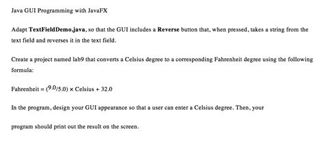 Solved Java Gui Programming With Javafx Adapt
