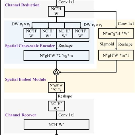design details of spatial cross scale convolution module scsc