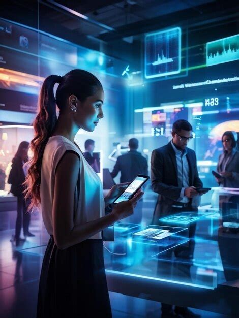 People Using Technology For Modern Communication And Marketing