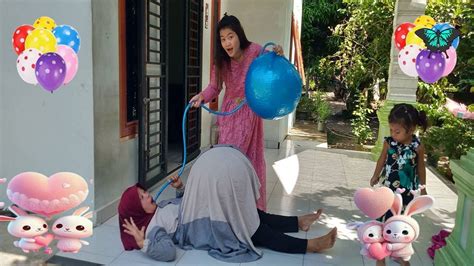 Drama lucu? Rumahan mama tidur di jaili adik nya mulut nya di isi angin ...