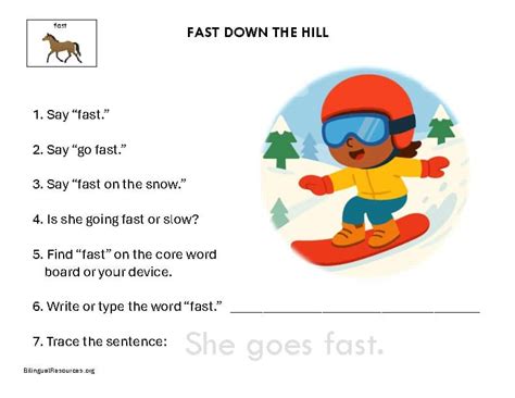 Aac Cut Glue And Type Basic Adjectives And Adverbs English And Spanish