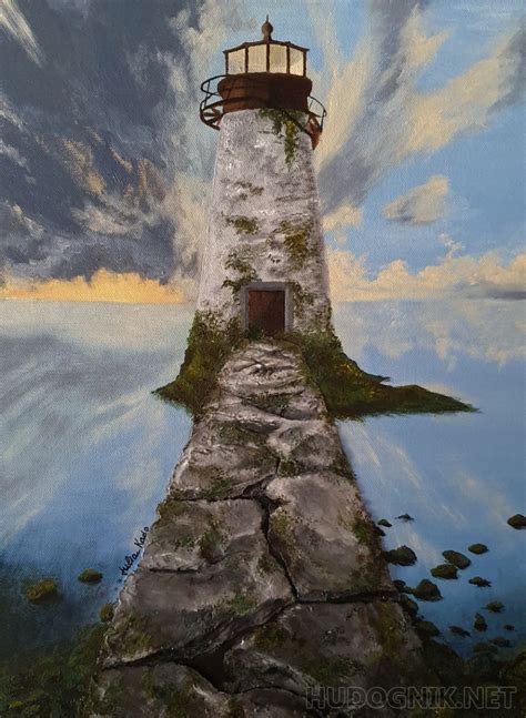 Картина Маяк Размеры 30x40 Год 2022 Цена 6000 рублей Художник Кадочникова Юлия Викторовна