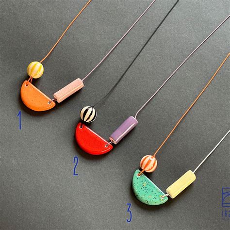 Ceramic Unique Necklaces Etsy