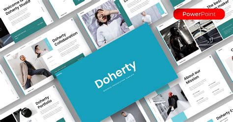 Шаблон Powerpoint для бизнеса в сфере доэрти Шаблоны презентаций