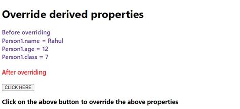 How To Override Derived Properties In Javascript
