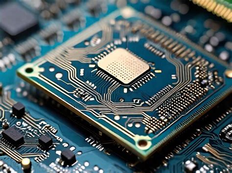 Premium Photo Computer Microchip Closeup