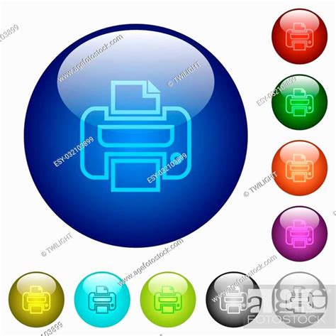 Set Of Color Print Glass Web Buttons Arranged Layer Structure Stock Vector Vector And Low
