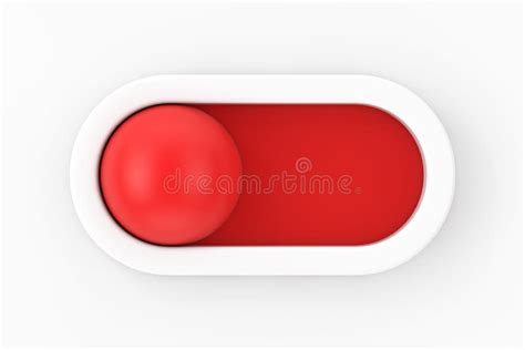 Modern Motion On Off Ball Slider Button Toggle Switch D Rendering Stock Illustration