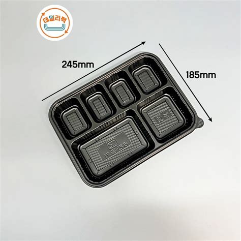 6칸 도시락 일회용 배달 포장용기 100세트 데일리팩 포장용기