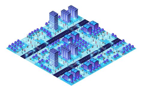 Vibrant Cityscape With Buildings And Streets 72767570 Vector Art At