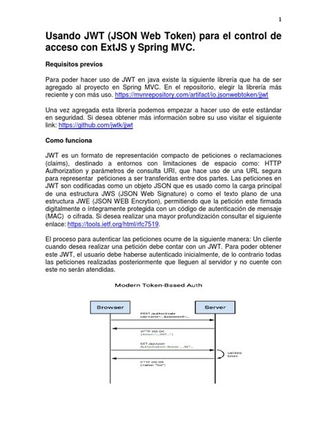 Usando Jwt Spring Mvc Y Extjs Pdf Servidor Web Internet Y Web
