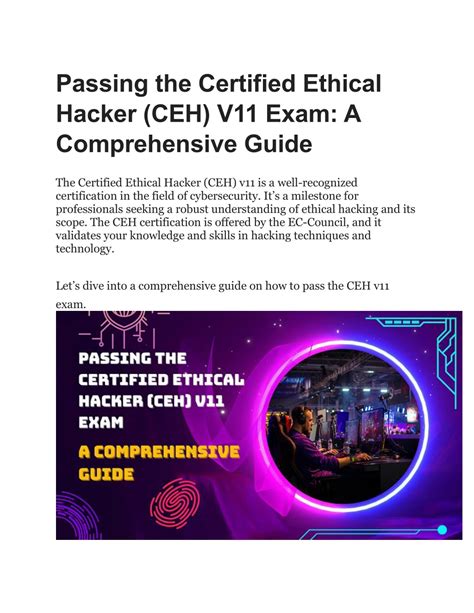 Ppt Passing The Certified Ethical Hacker Ceh V11 Exam A Comprehensive Guide Powerpoint