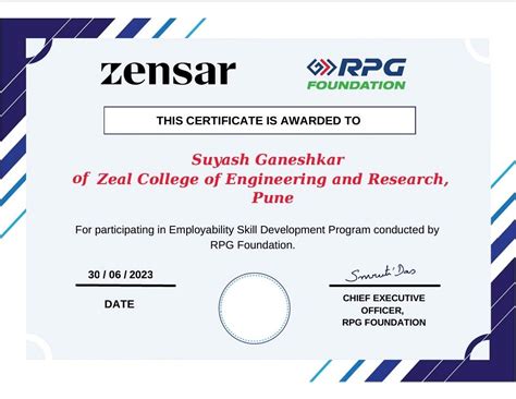 Suyash Ganeshkar On Linkedin Successfully Completed The Employability Skill Development Program By
