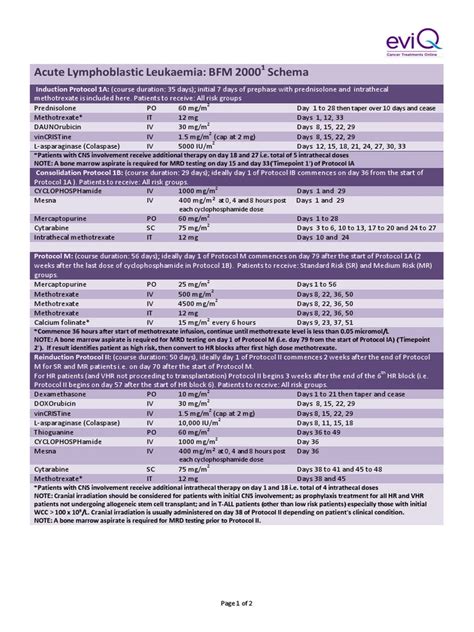 Bfm 2000 Treatment Schema Pdf Hematopoietic Stem Cell
