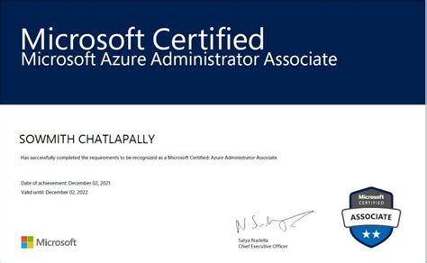 Sowmith Chatlapally On Linkedin Micorsoft Certificateofachievement