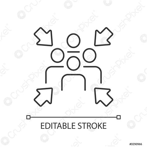 Assembly Point Linear Icon Stock Vector 3290966 Crushpixel