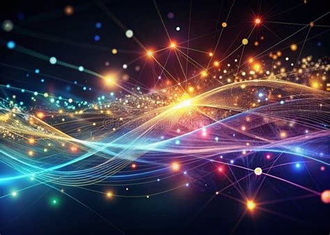 Dynamic Abstract Data Flow Visualization A Low Light Vibrant Exploration Of Digital Lines And