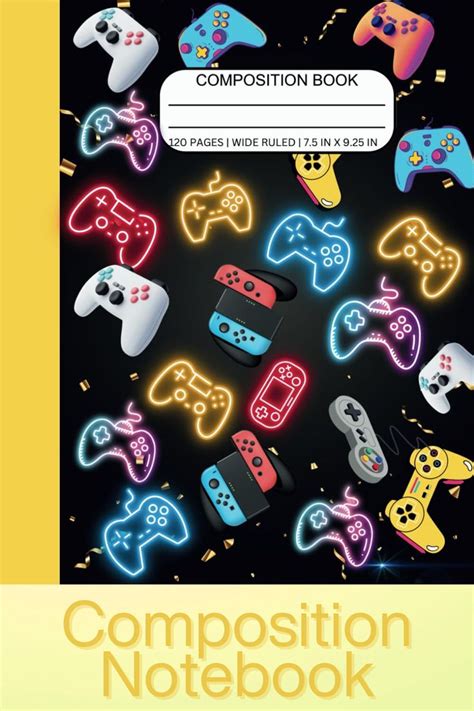 Colorful Gaming Controller Composition Notebook Colorful Gaming Controller Composition Notebook