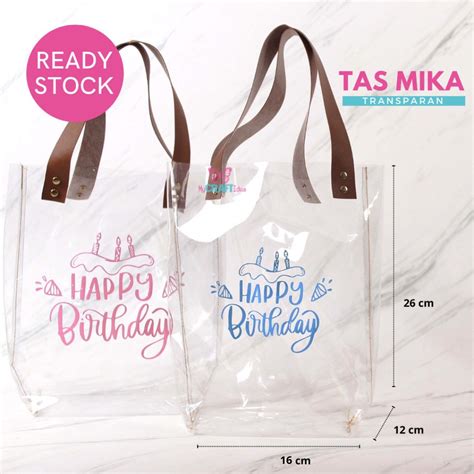 Jual Tas Mika Ulang Tahun MIN ORDER 5 PCS Ukuran 16x12x26 Tas Bingkisan Ulang Tahun Tas